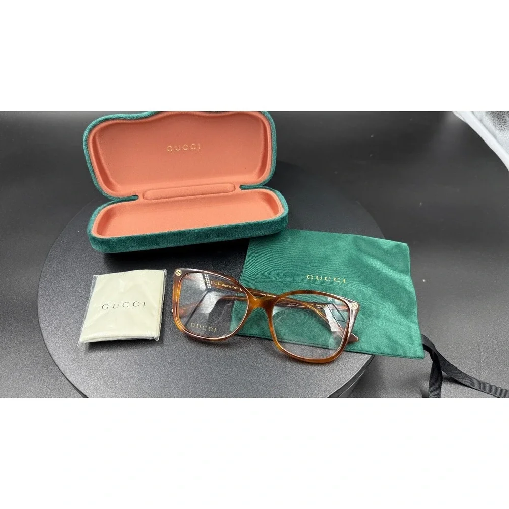 Gucci | Accessories | Gucci Gg 026o 006 Havana Brown Eyeglasses | Poshmark